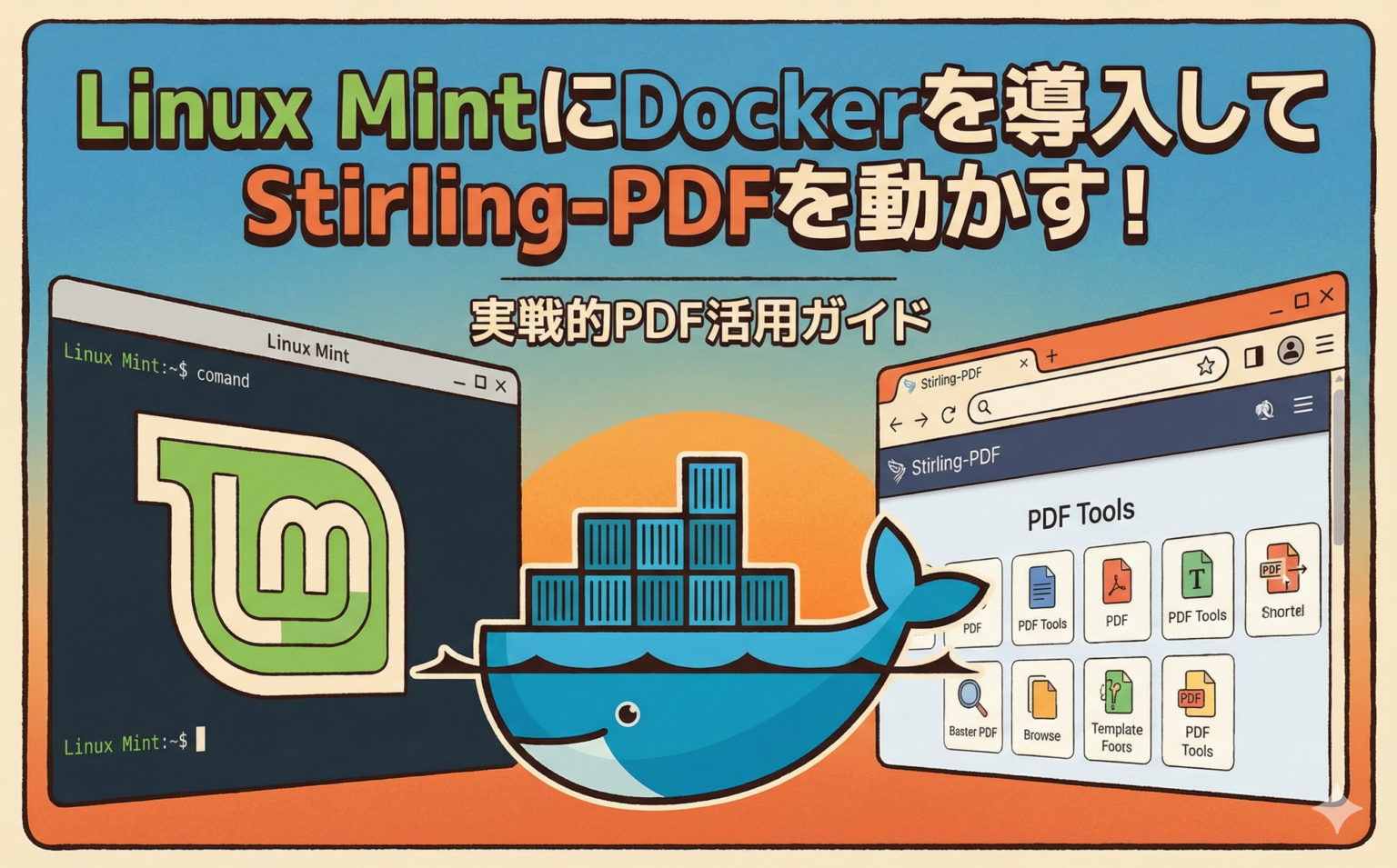 Linux MintにDockerを導入してStirling-PDFを動かす！実戦的PDF活用ガイド - Johokankyo.com